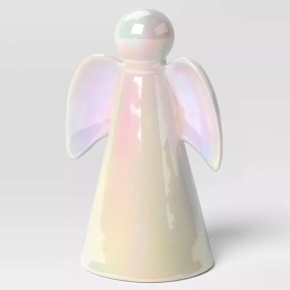 Wondershop | Holiday | Nwt Ceramic Iridescent Angel Figurine 9 High ...